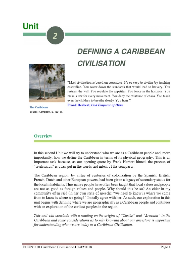 Defining the Indigenous Peoples of the Caribbean: Paleo-Indians, Meso ...