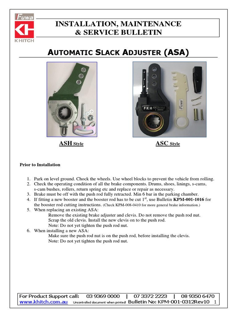 Ims-Automatic Slack Adjuster | PDF | Nut (Hardware) | Mechanical ...
