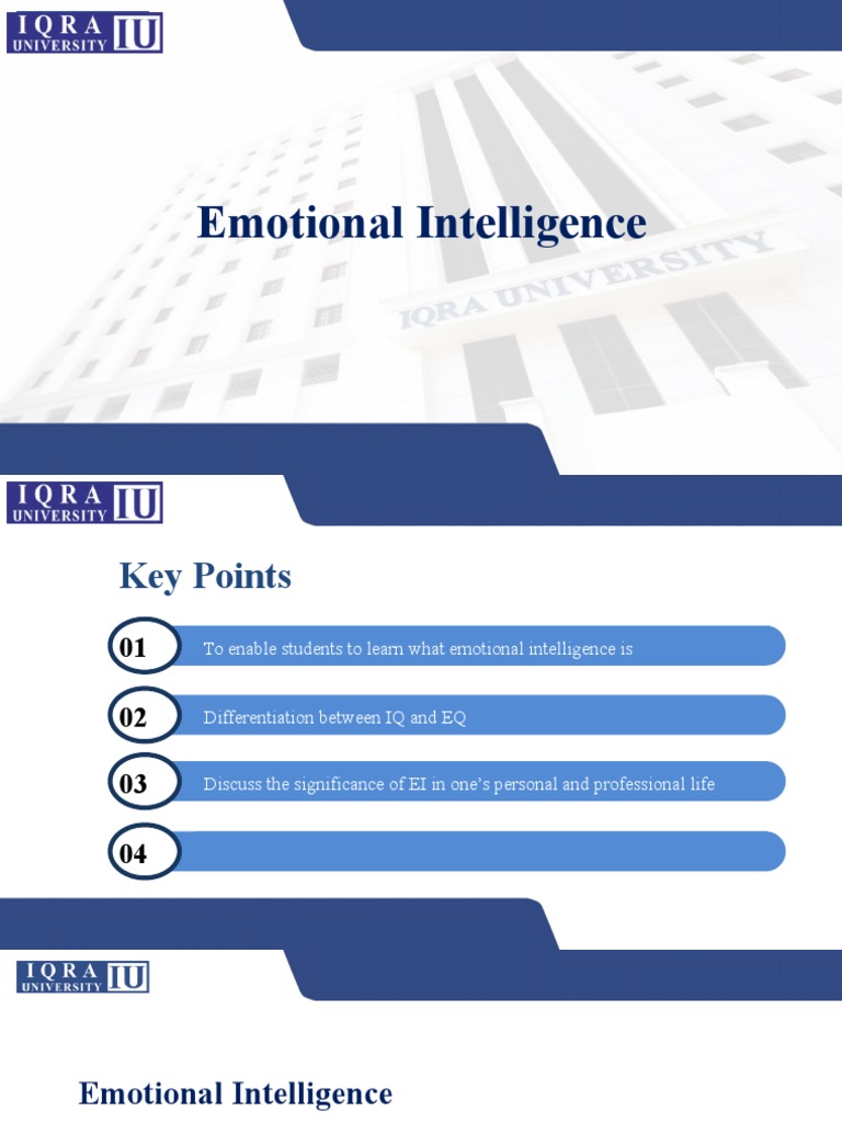 EI and Its Importance | PDF | Emotional Intelligence | Intelligence