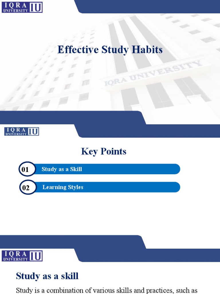 Effective Study Habits Introduction | PDF | Language Arts & Discipline