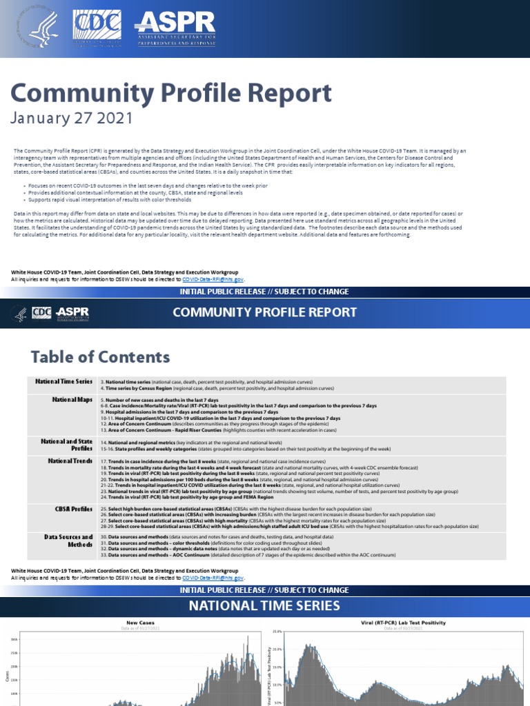 Community Profile Report Jan. 27, 2021 | PDF | Science & Mathematics