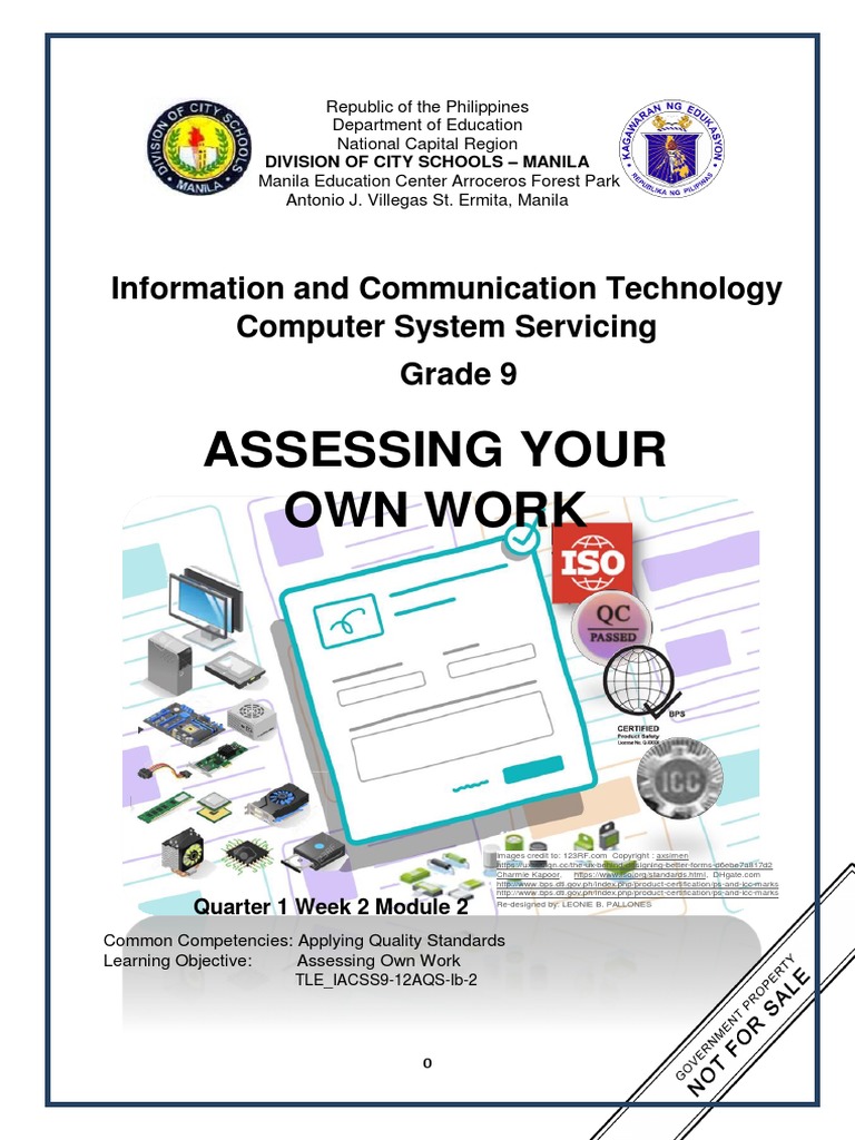 TLE-TE-9 Q1 W2 Mod2 ICT-CSS | PDF | Iso 9000 | Quality (Business)