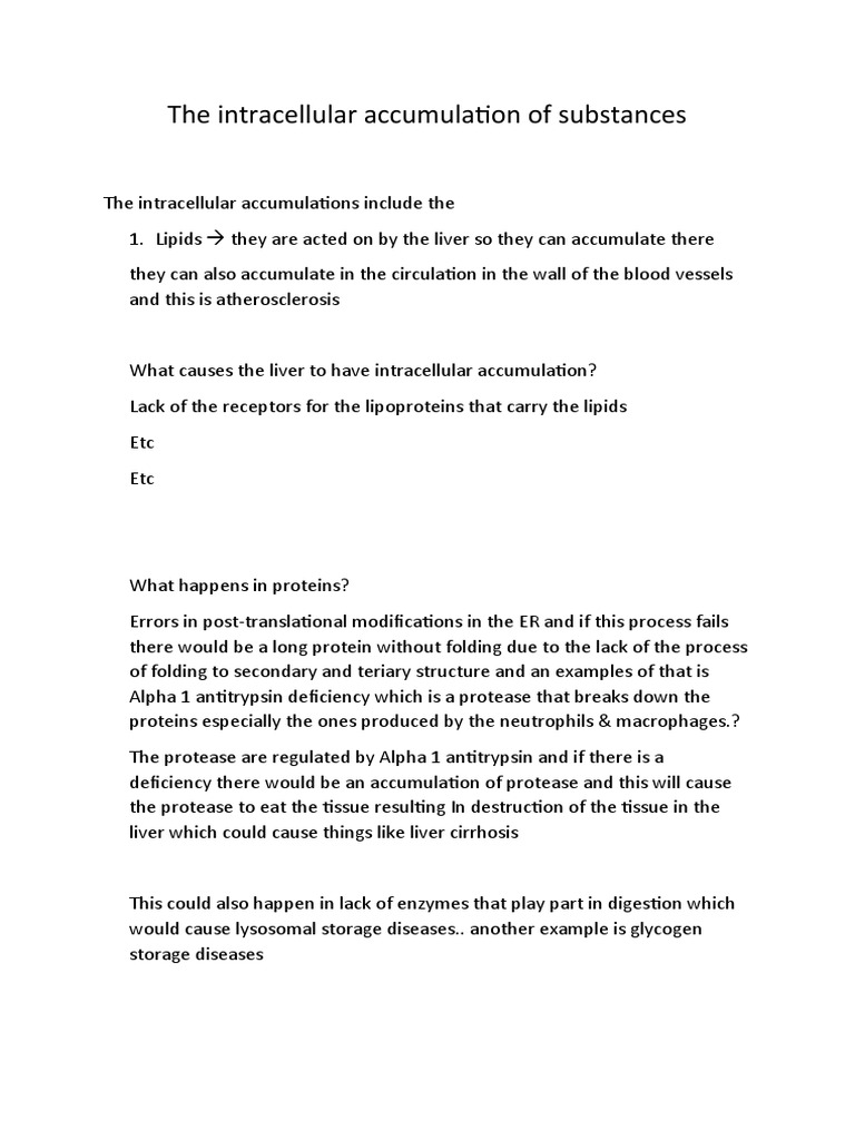 Intracellular Accumulations Overview | PDF | Macrophage | Liver