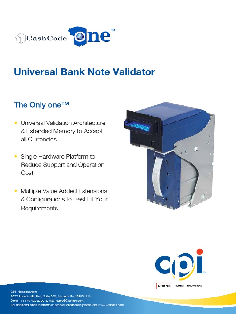 Universal Bank Note Validator: The Only One™ | PDF | Computer Science ...