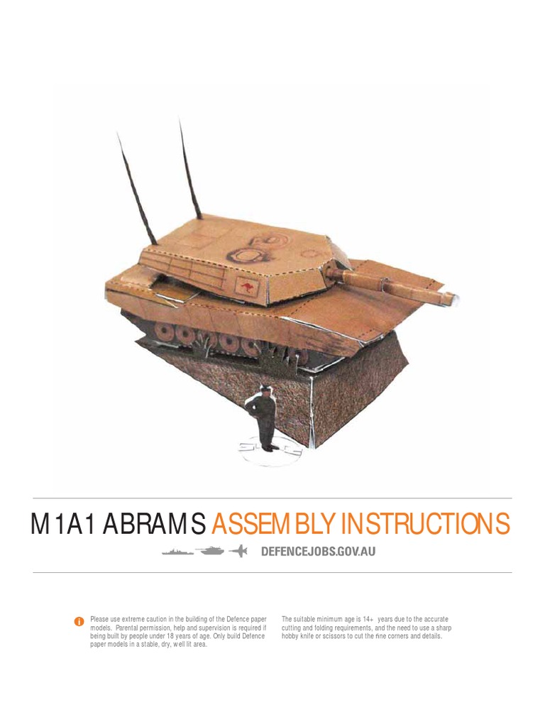 M1A1 Abrams: Assembly Instructions | PDF | Tanks | Hull (Watercraft)