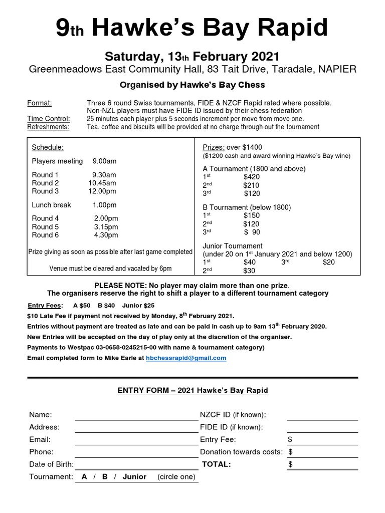 Chess Entry Form | PDF | Sports | Traditional Board Games