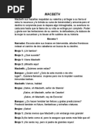 Guión Teatral Macbeth | PDF | Macbeth | Personas