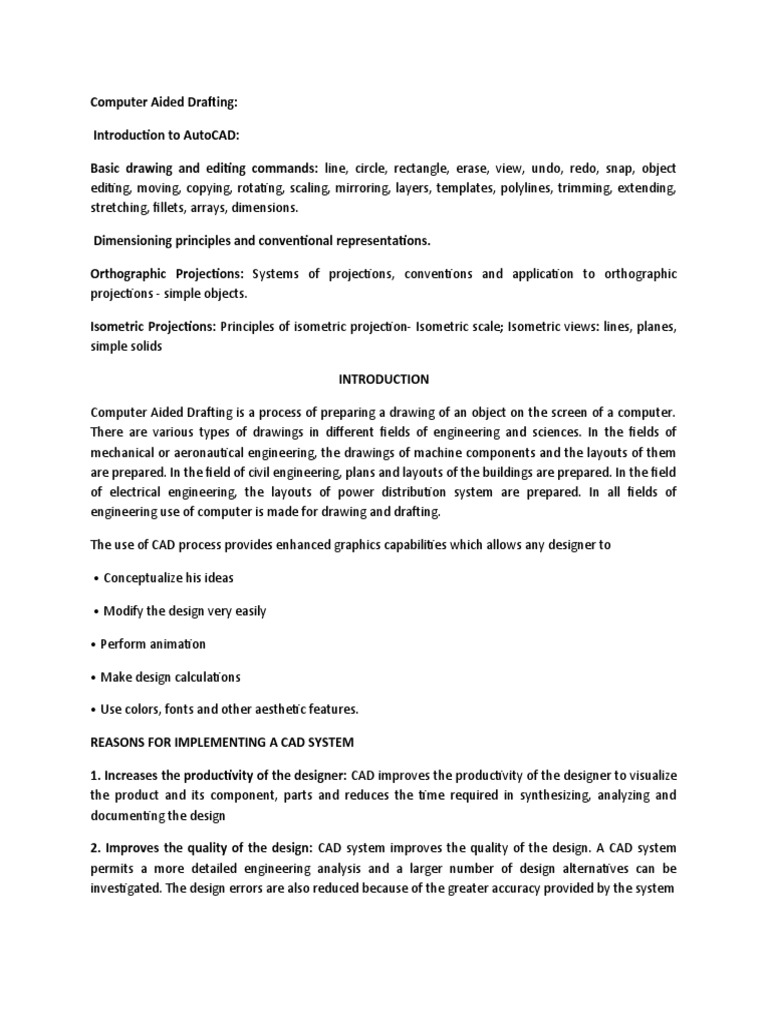 Autocad Manual | PDF | Computer Aided Design | Technical Drawing