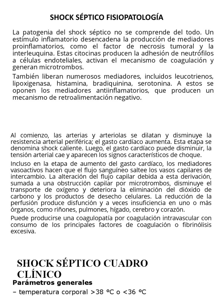 Shock Septico | PDF | Especialidades Medicas | Medicina CLINICA