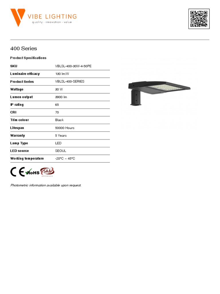 VBLSL 400 30W 4 50pe | PDF