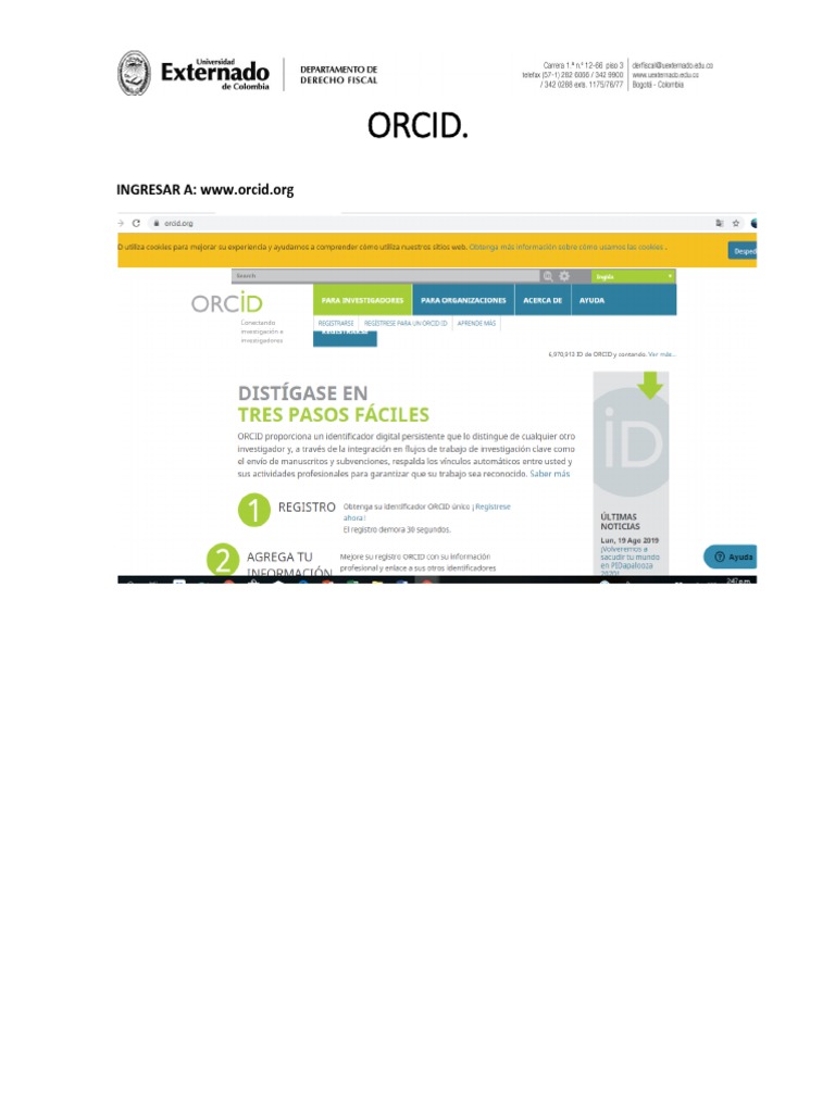 Instructivo ORCID | PDF