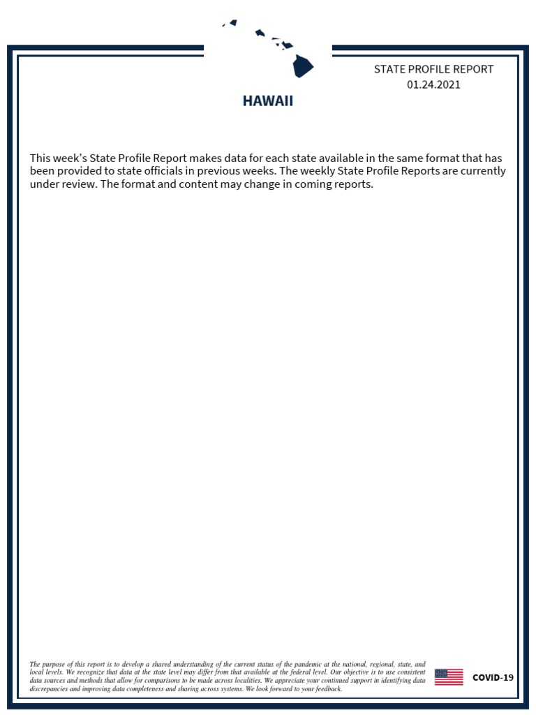 Hawaii State Profile Report | PDF | United States Department Of Health ...