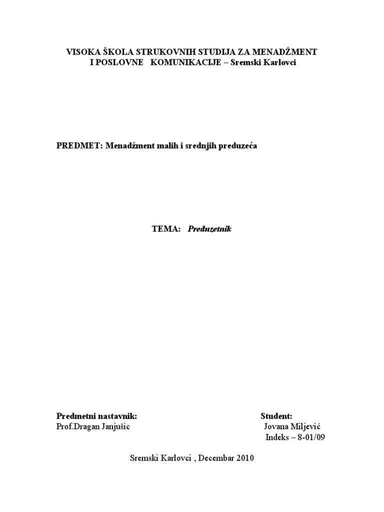 Preduzetnik | PDF