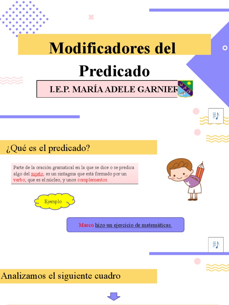 Estructura Del Predicado Quinto de Primaria | PDF | Predicado ...