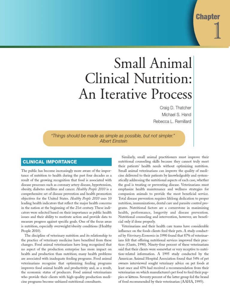 Small Animal Clinical Nutrition | PDF | Nutrients | Calorie