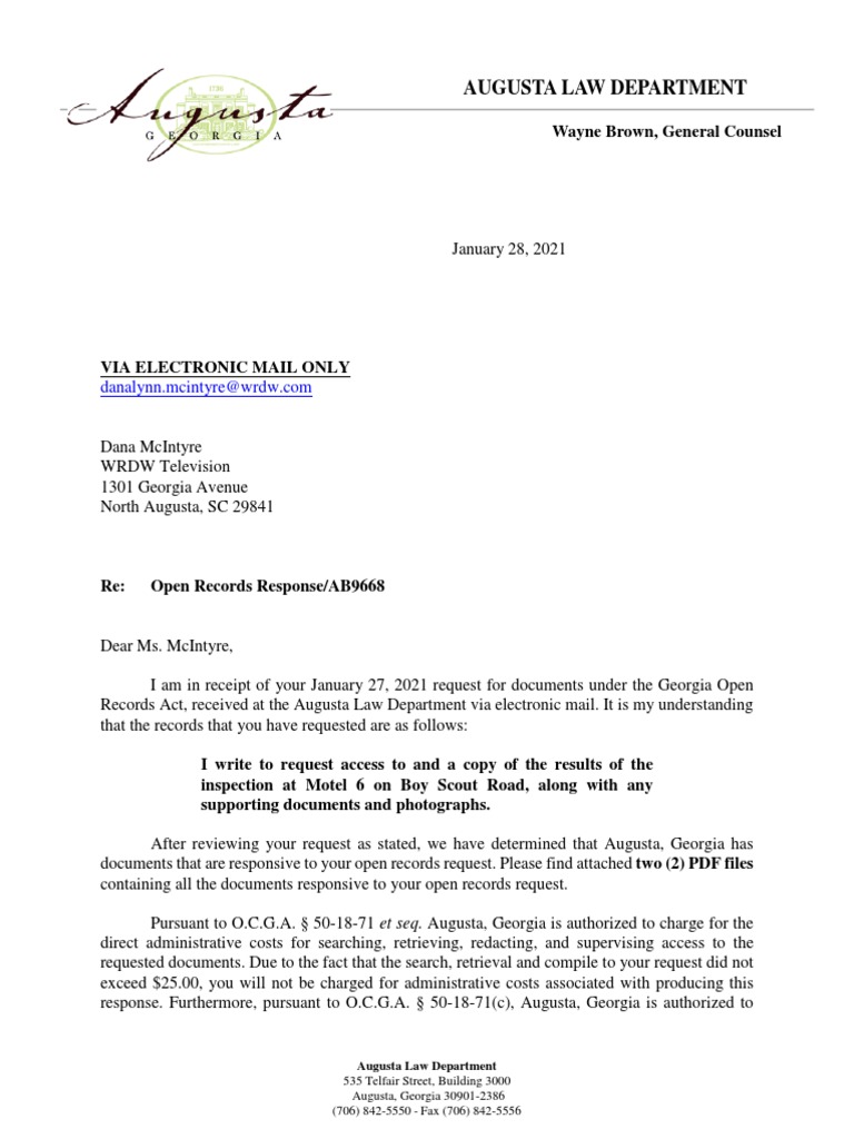 Response To Open Records Request News 12 | PDF