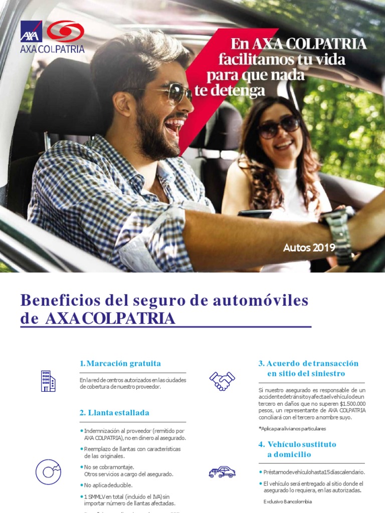 Beneficio Poliza Autos Axa Colpatria | PDF | Seguro | Vehículos