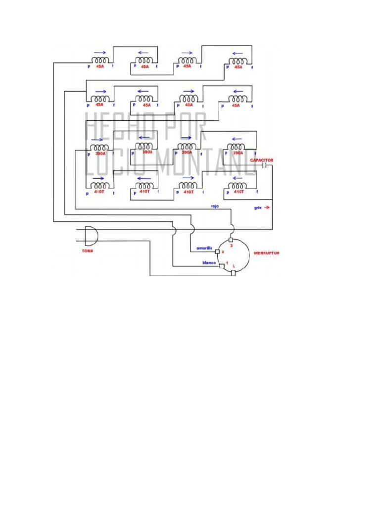 Esquema de Conexión de Bobinado de Ventiladores | PDF