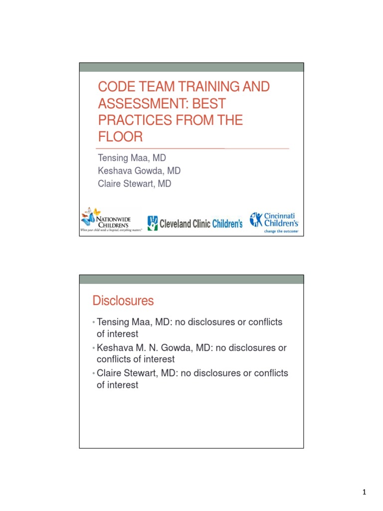 Code Team Training and Assessment Best Practices From The Floor UCM ...