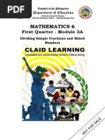 MATH 6 - Q1 - Mod3 | PDF | Division (Mathematics) | Fraction (Mathematics)