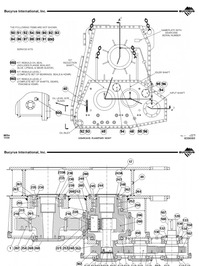 Bucyrus 495HR - Tx. Hoist | PDF | Bearing (Mechanical) | Equipment