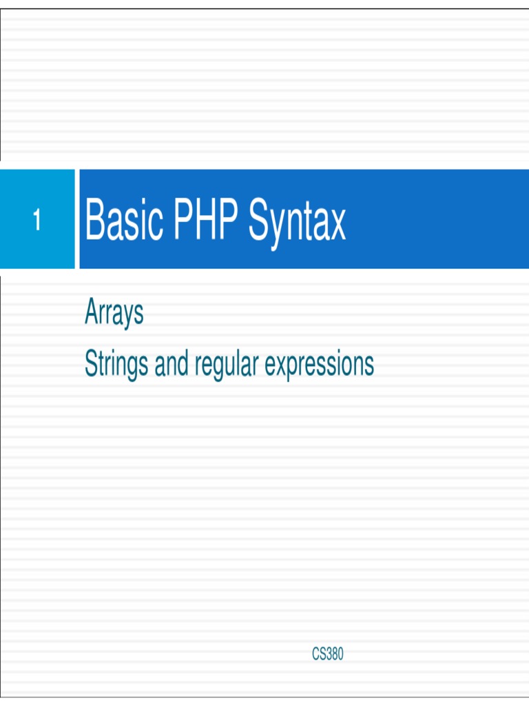 07 PHP | PDF | Php | Array Data Structure