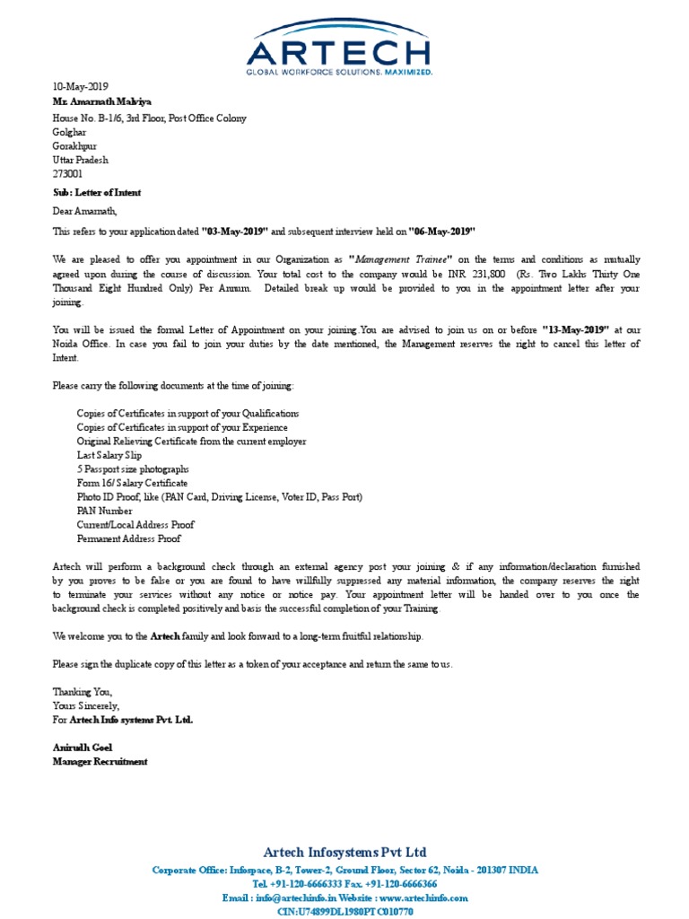 Mr. Amarnath Malviya: Artech Infosystems PVT LTD | PDF | Government ...