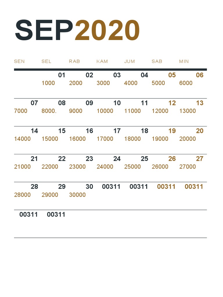 Kalender Tabungan | PDF