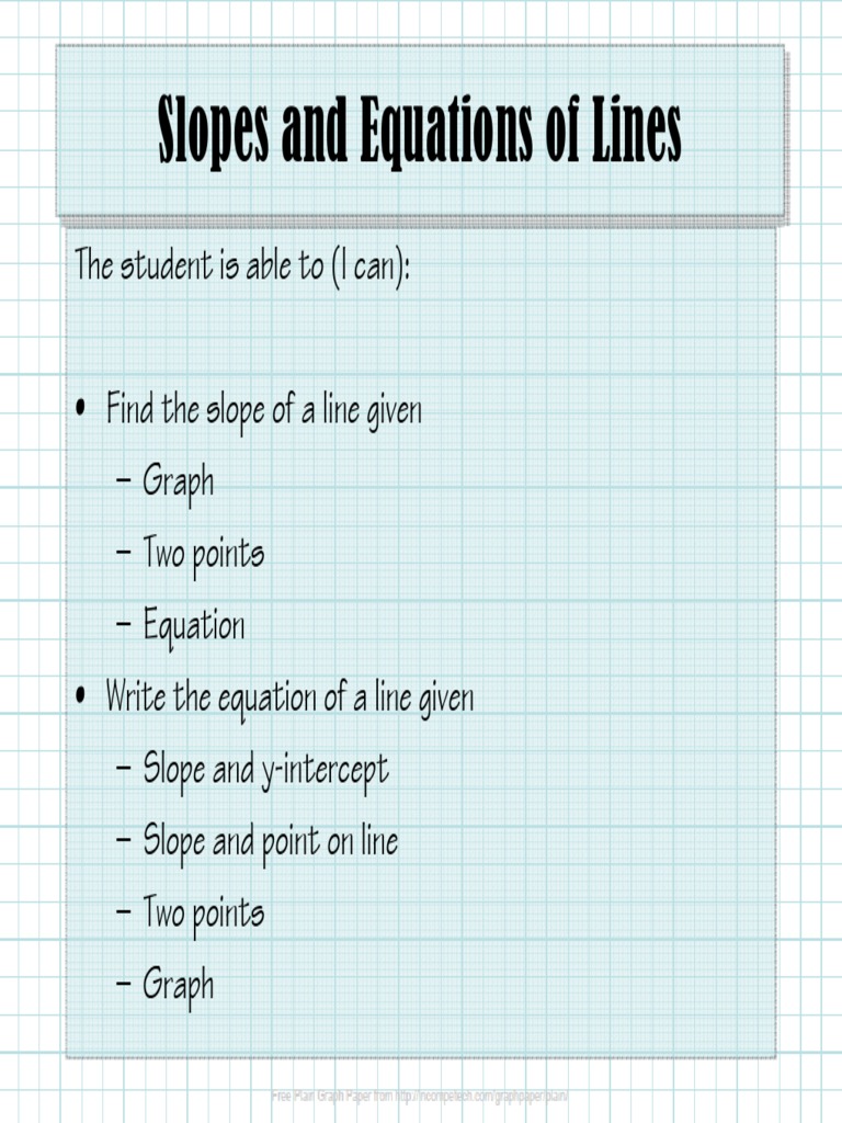 Understanding Slopes and Line Equations | PDF | Slope | Geometry