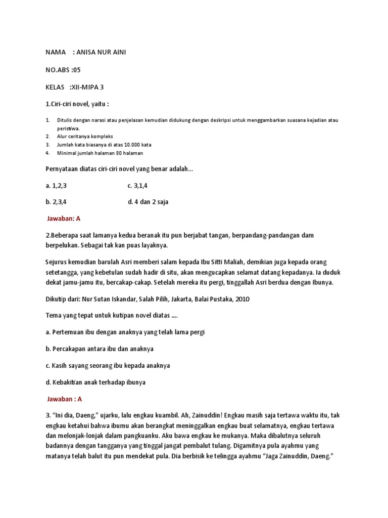 Tugas Membuat Soal Pilihan Ganda | PDF