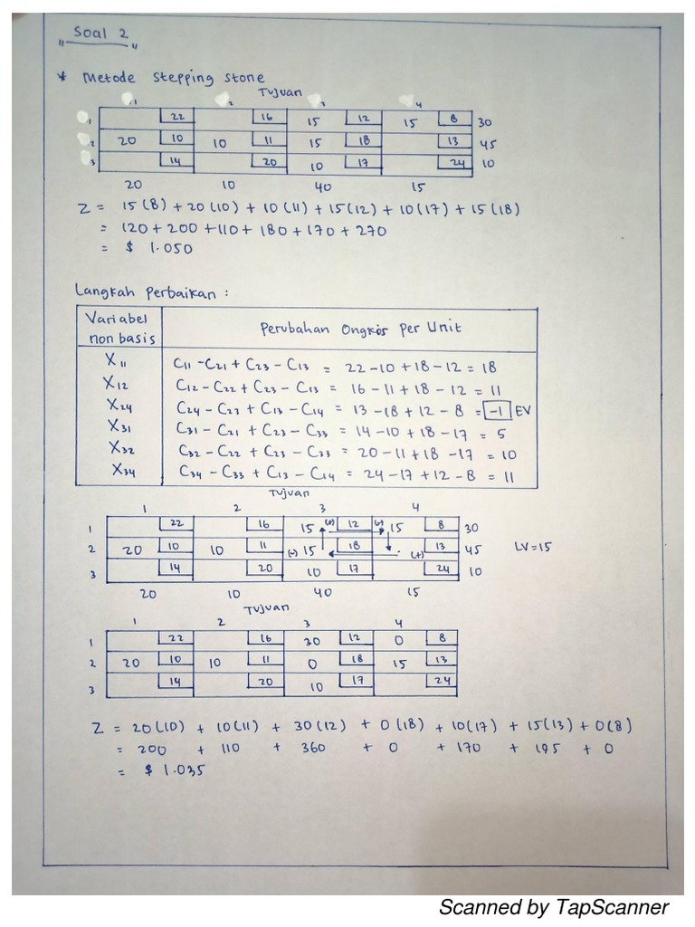Metode Stepping Stone | PDF