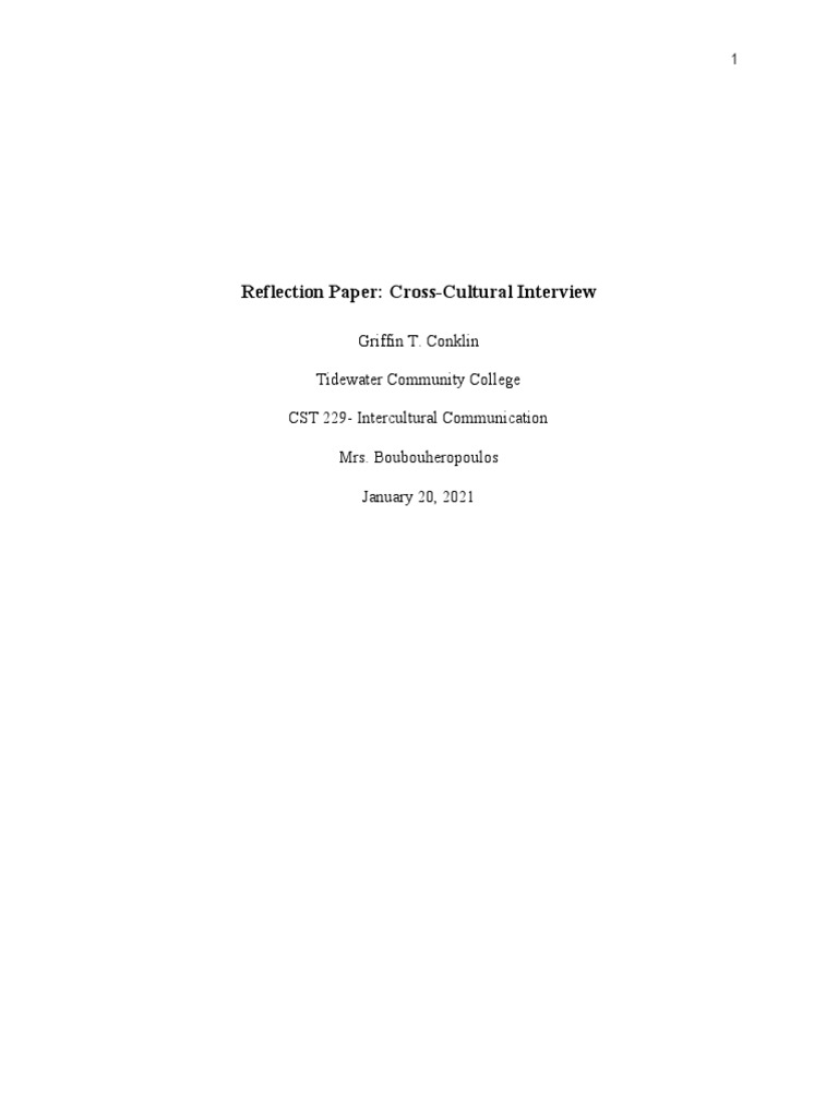 Intercultural Communication Essay | PDF | Nonverbal Communication ...