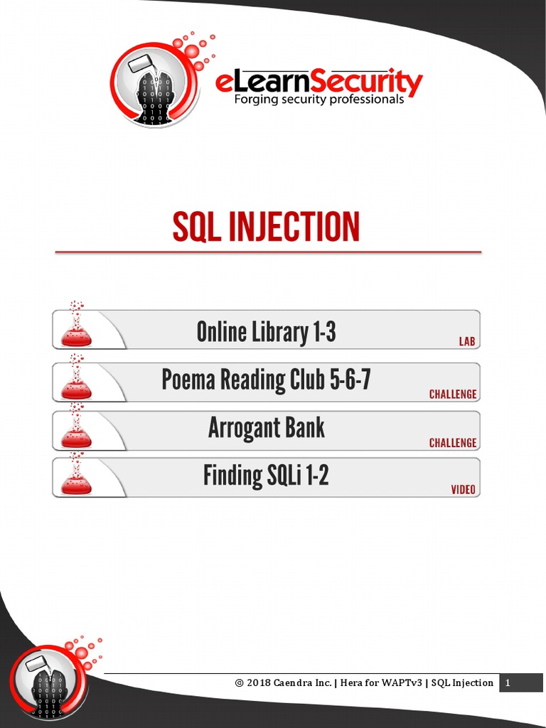 © 2018 Caendra Inc. - Hera For Waptv3 - SQL Injection | PDF | Microsoft Sql Server | Databases