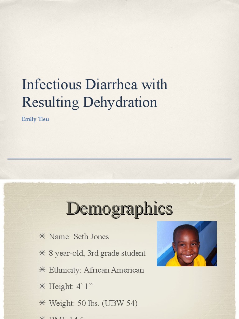 Infectious Diarrhea Case Study | PDF | Diarrhea | Dehydration