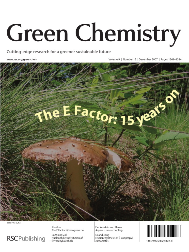 E-Factor 15 Years On1 | PDF | Catalysis | Green Chemistry