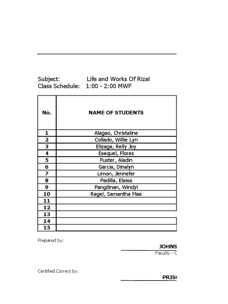 CLASS-RECORD-COLLEGE-Prelim | Download Free PDF | Schools | Educational ...