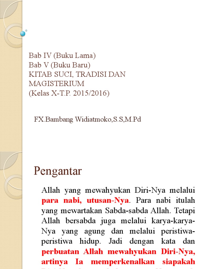 5.kitab Suci Dan Tradisi | PDF