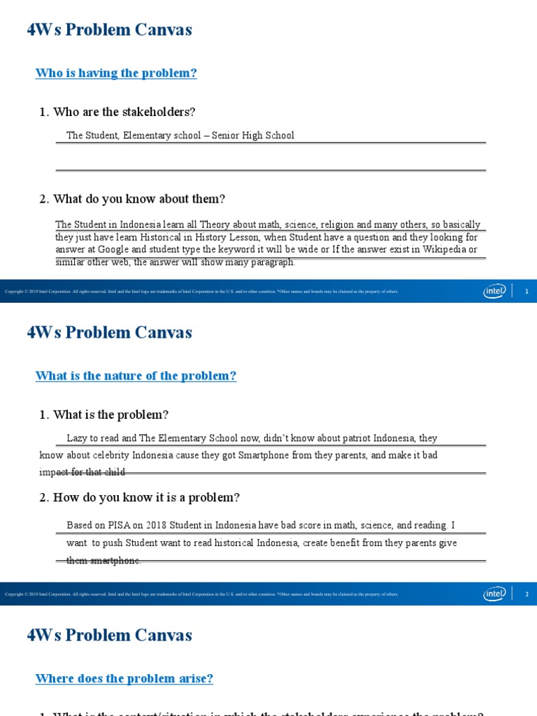 (Worksheet) Problem Scoping Template | PDF | Human Nature | Communication