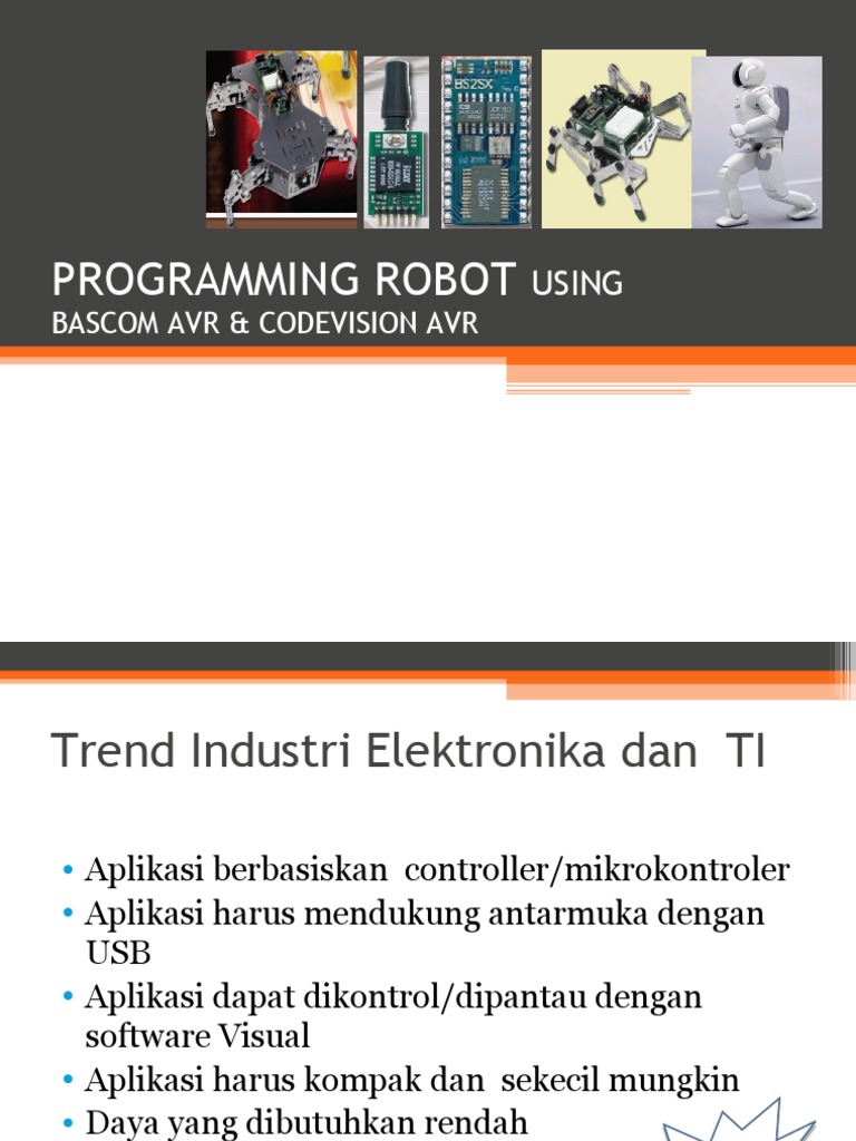 9,10,11,12,13. Project Dan Aplikasi Robot Menggunakan Bascom AVR Dan Codevision AVR | PDF