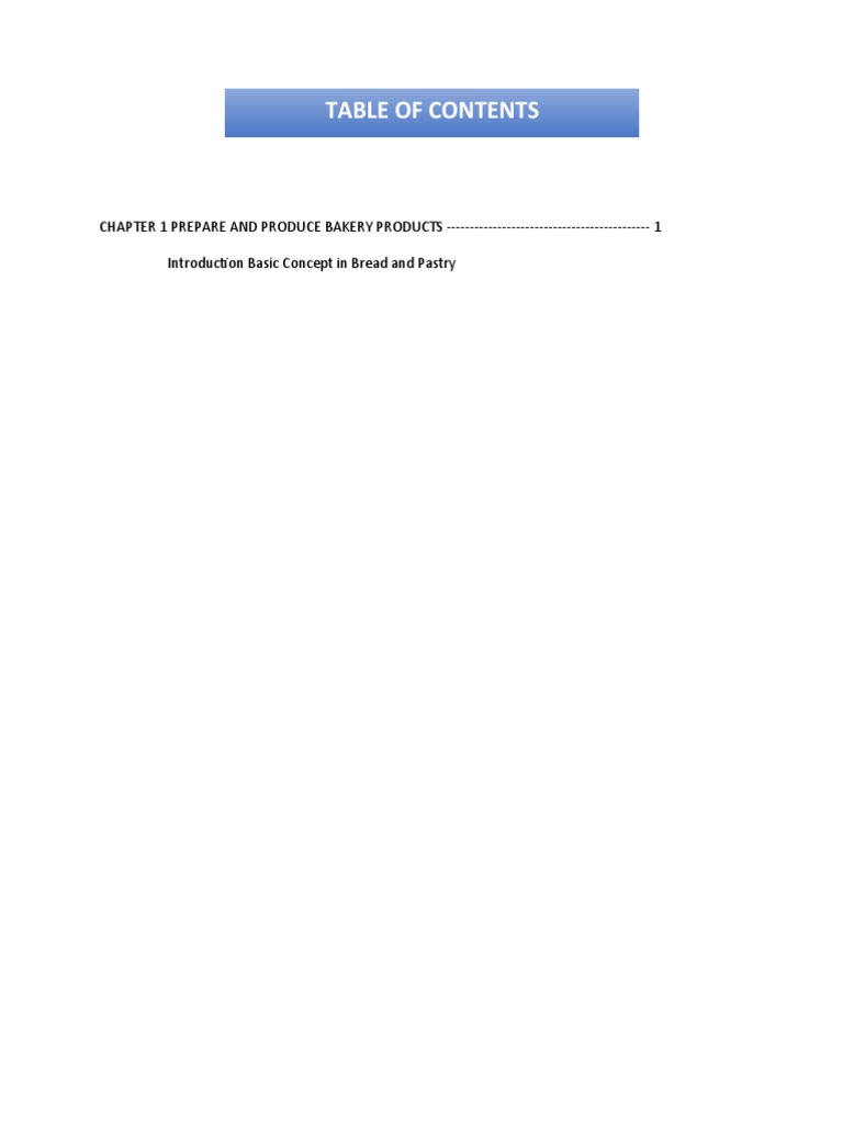 Chapter 1 Prepare and Produce Bakery Products | PDF | Flour | Breads