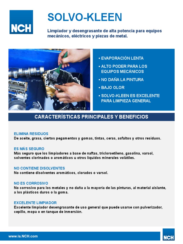 Solvo Kleen NCH | PDF | Gasolina | Solvente