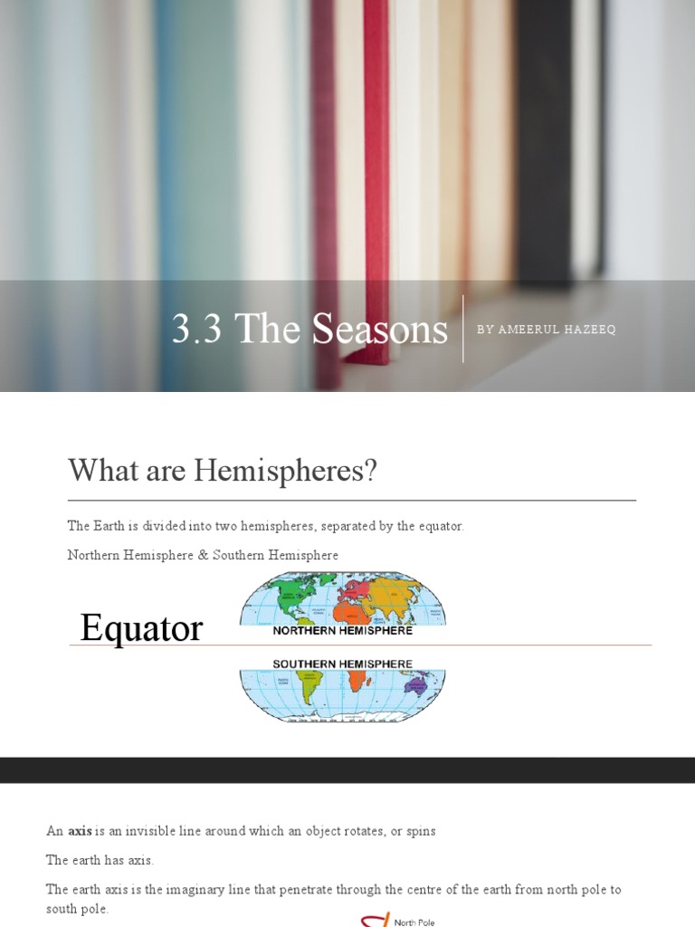 GCSE Physics 3.3 Seasons | PDF | Earth | Rotation