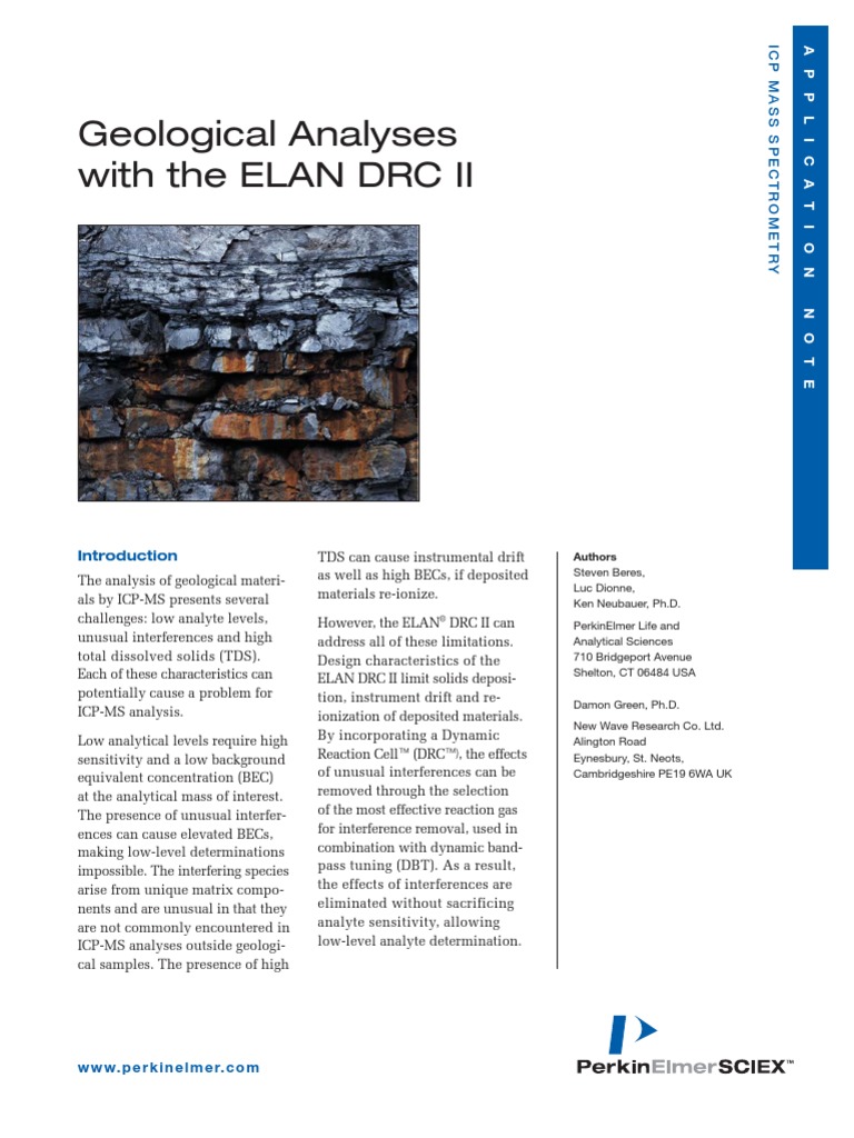 Geological Analyses With ELAN DRC | PDF | Palladium | Lithium