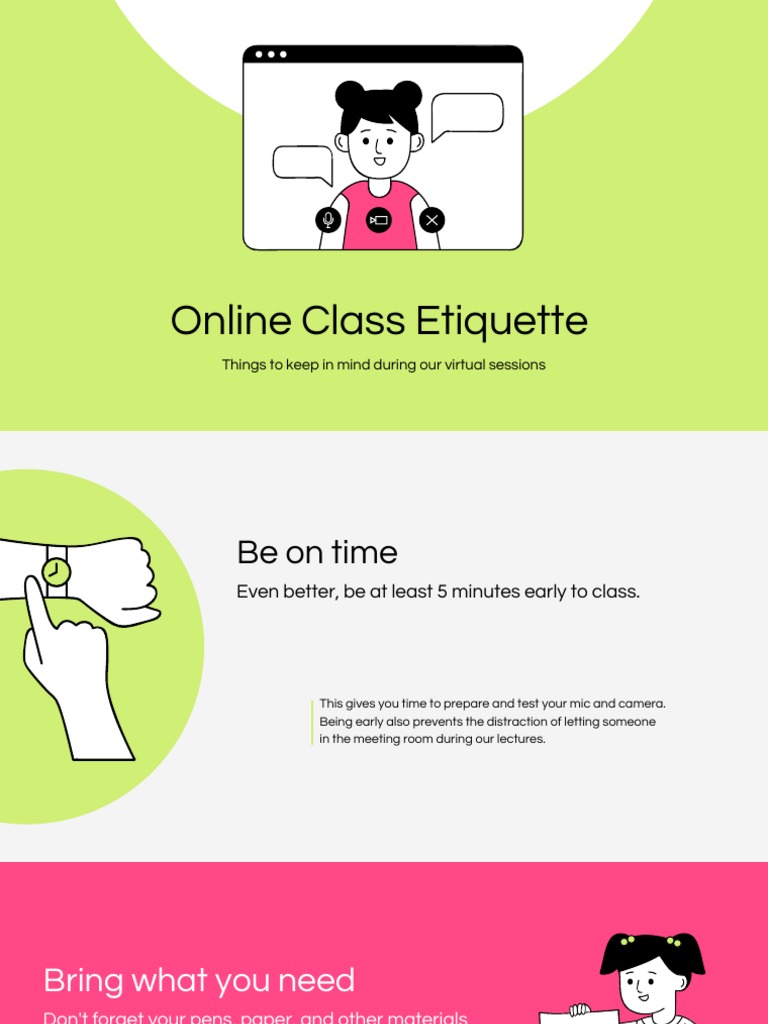 Online Class Etiquette | PDF | Educational Technology | Human Nature