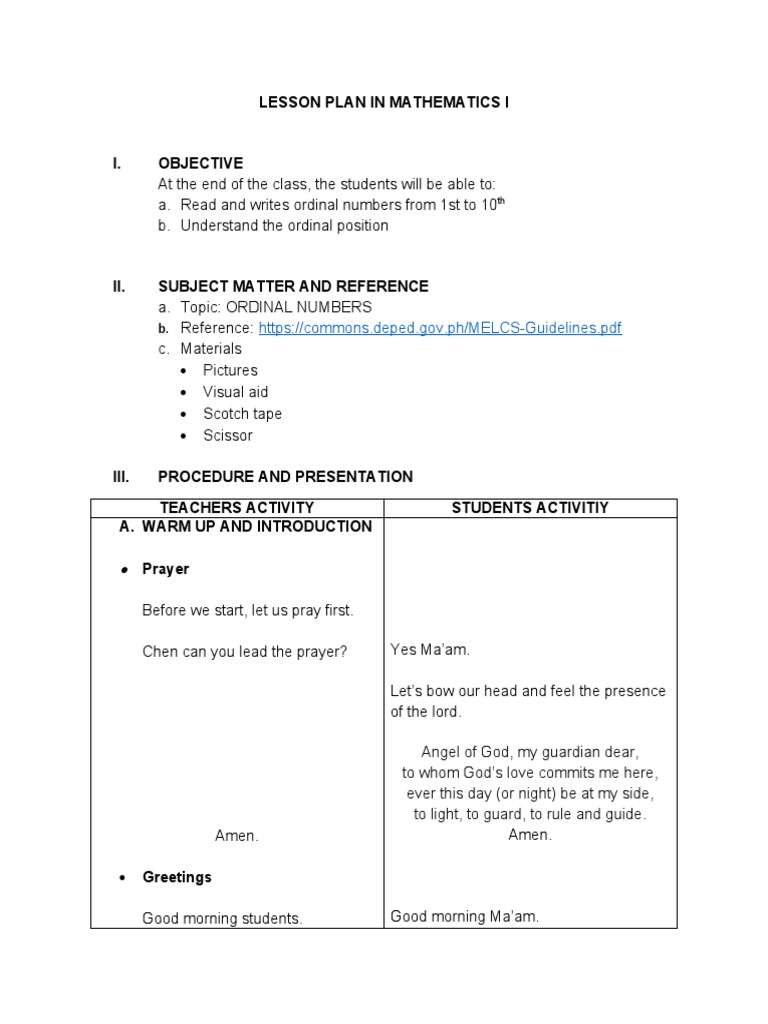 Revised Lesson Plan | PDF | Lesson Plan