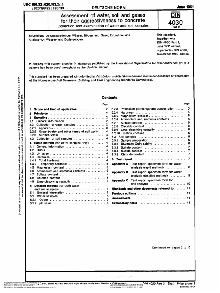 Din 4030-2 - 1991 | PDF | Ammonium | Ammonia