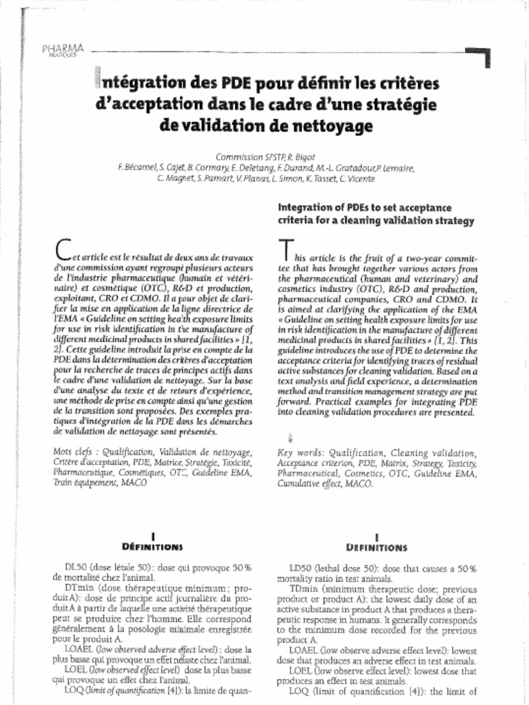 Intégration PDE STP PHARMA | PDF