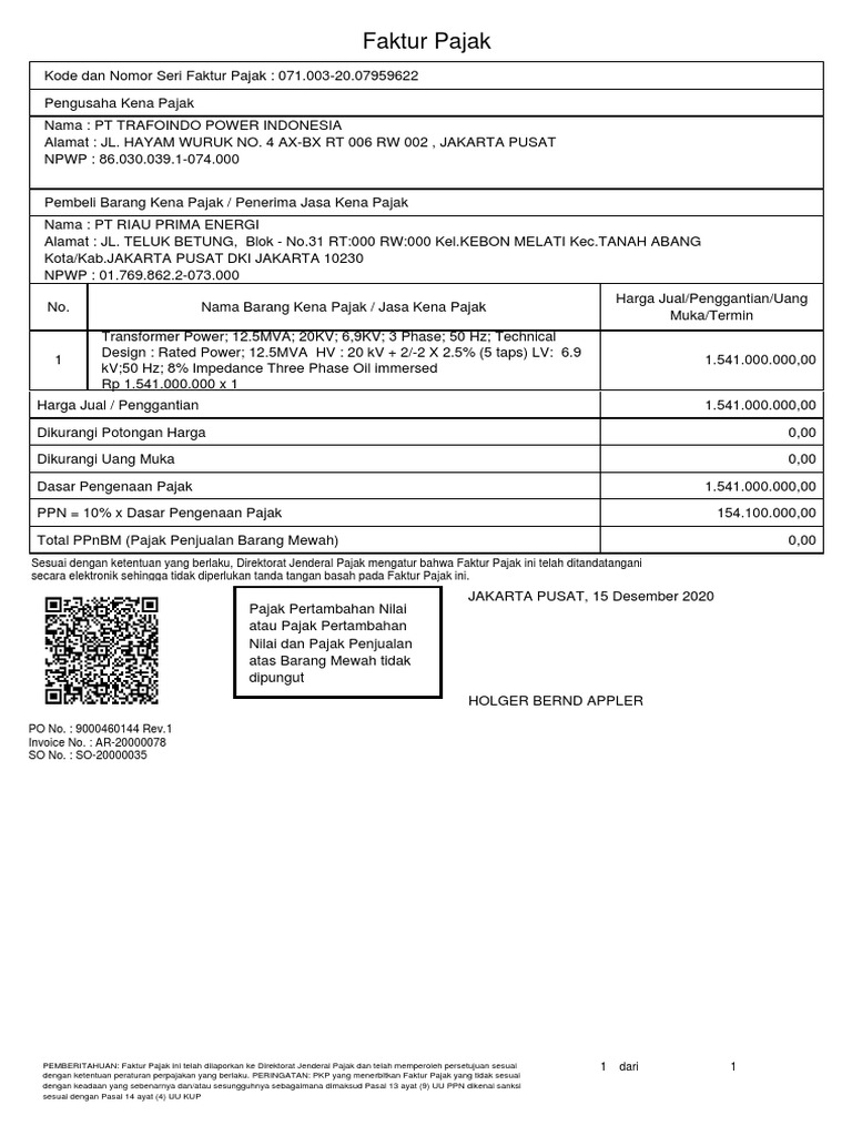 Faktur Pajak | PDF | Pengelolaan Keuangan & Uang