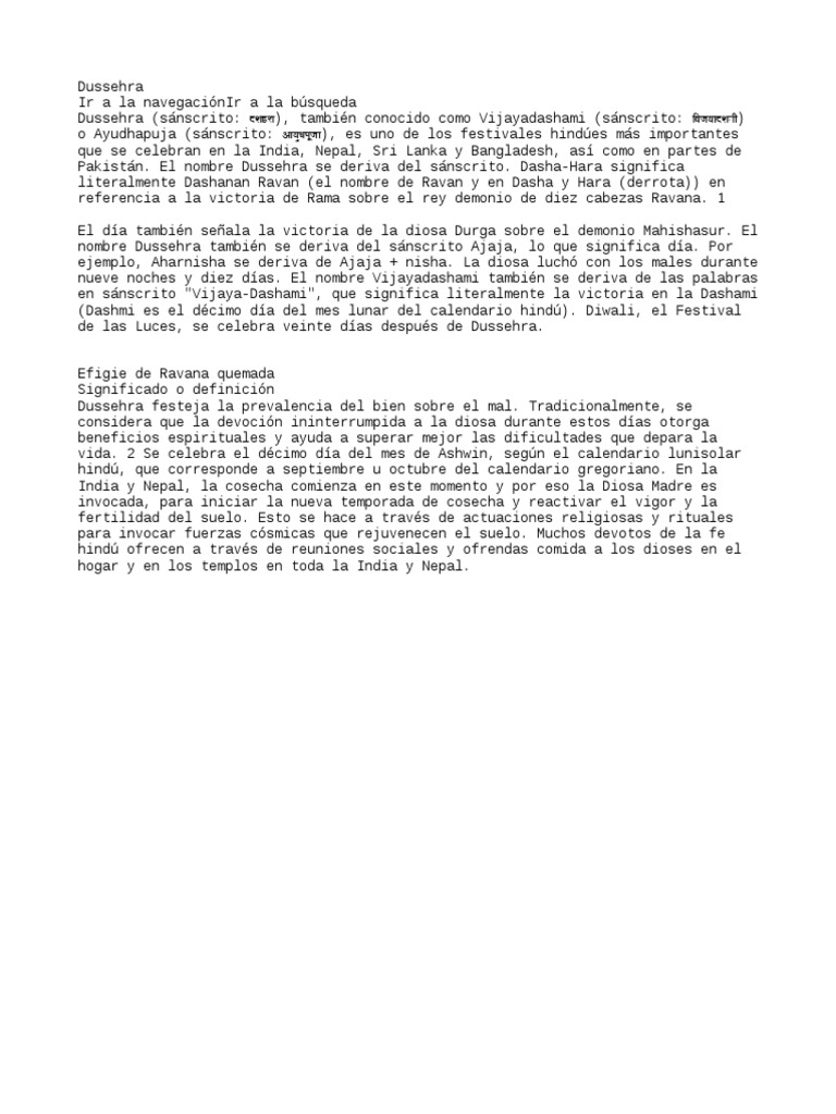 Dusshera | PDF