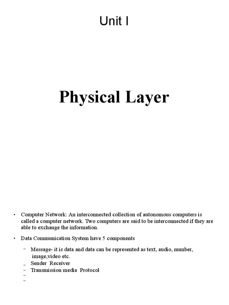 Unit 1 CN | PDF | Computer Network | Internet Protocol Suite